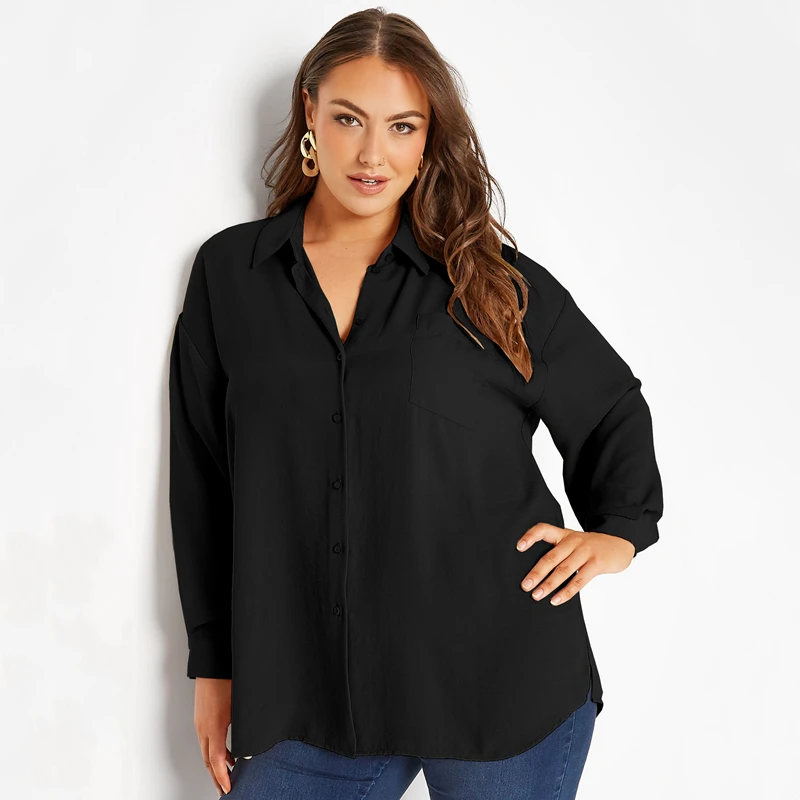 Plus-Size-Long-Sleeve-Spring-Autumn-Elegant-Blouse-And-Shirt-Women ...