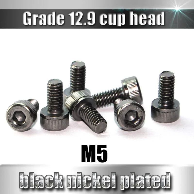 YFS-M5-Hex-Socket-cup-Head-Screws-Grade-12-9-Black-Nickel-Plated ...