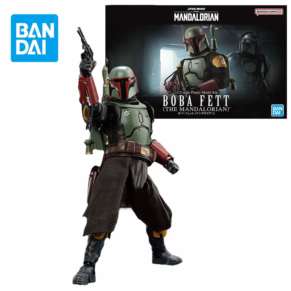 Bandai figuras de acción de Star Wars 1/12, Boba Fett, The Mandalorian ...