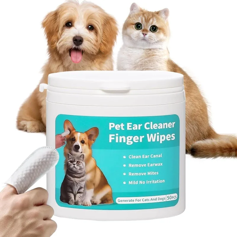 Pet-Ear-Cleaner-Finger-Wipes-Pet-Eye-Wipes-Cats-and-Dogs-Tearmark-Wet ...