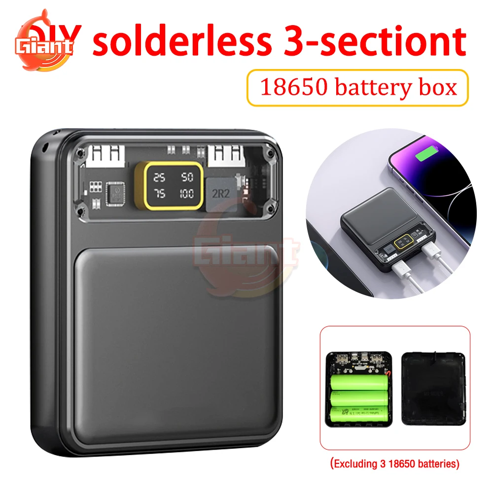 3-section-18650-Battery-Charging-Case-Digital-Power-Bank-Box ...