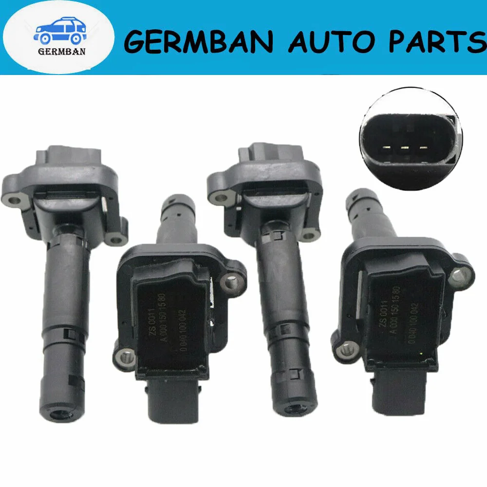 0001502980 4PCS A0001501580 Ignition Coils for Mercedes Benz W203 ...