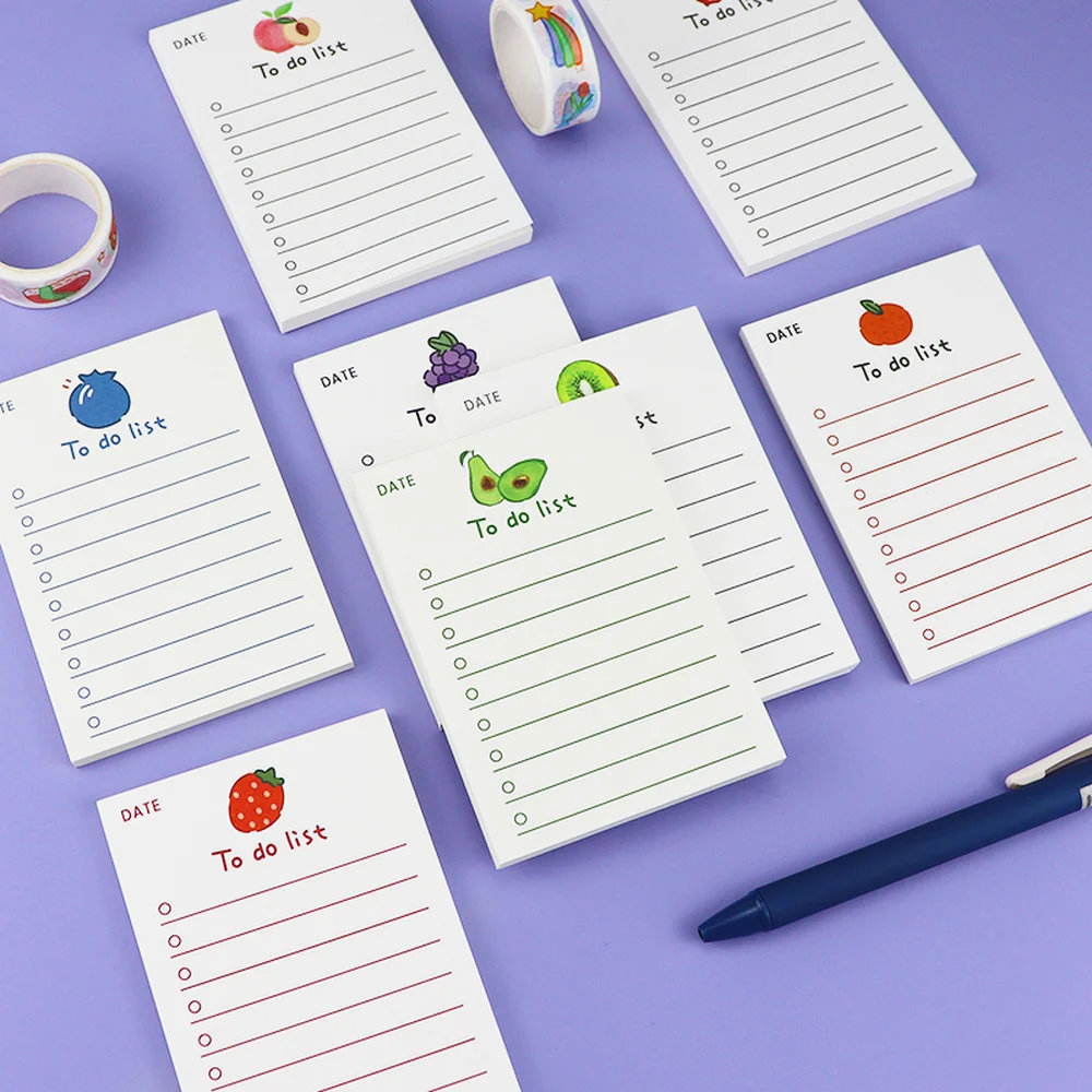 50-Sheets-Cute-Fruit-Memo-Pad-Kawaii-Sticky-To-do-List-Notes-Girl-Diary ...
