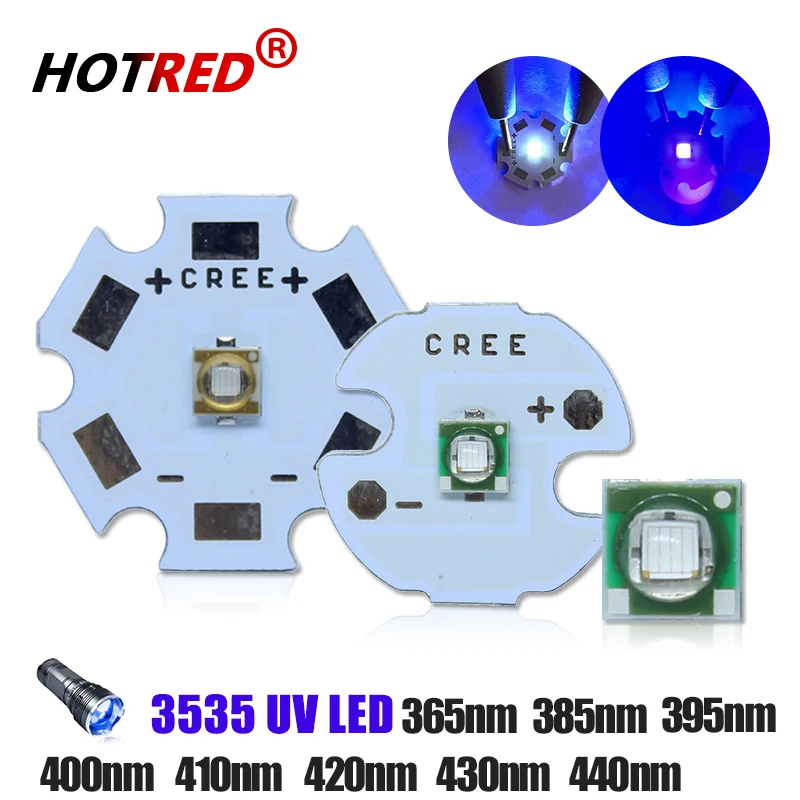 UV LED 1W 3W XPE 3535 High Power Chip Light Beads Ultra Violet Purple ...