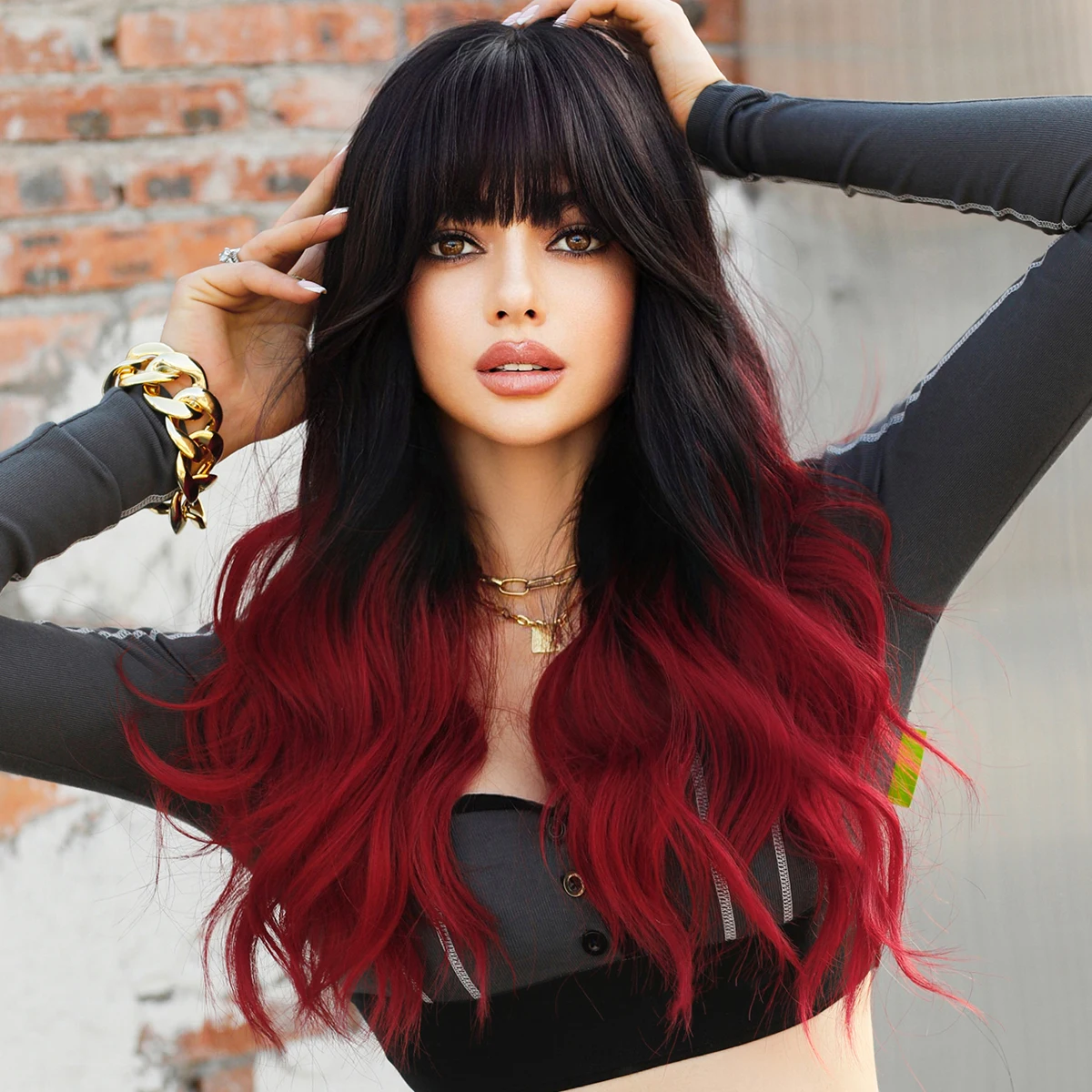 Red Ombre Hair On Black Hair