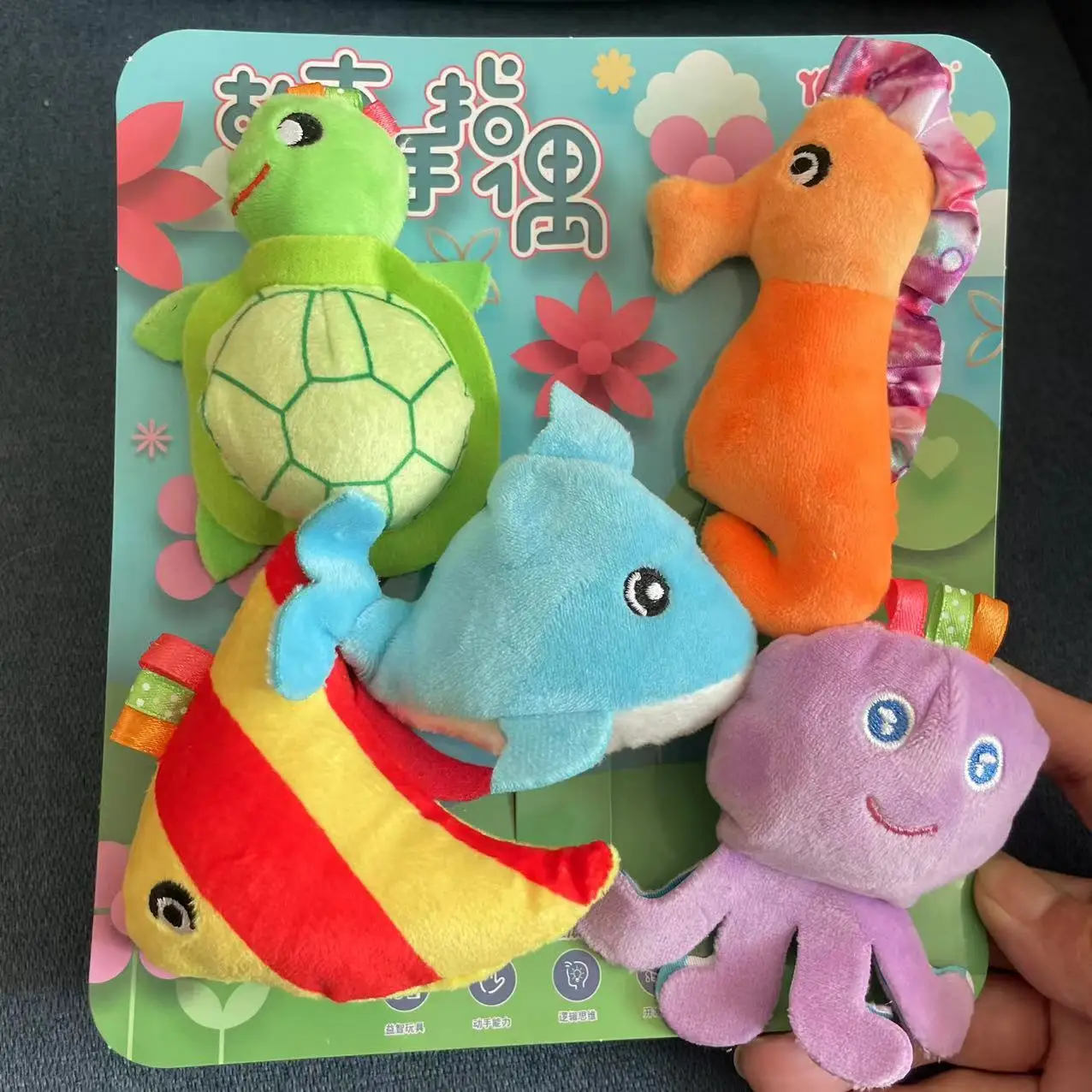 Muñecas educativas para niños, animales, muñecos de peluche para dedos ...