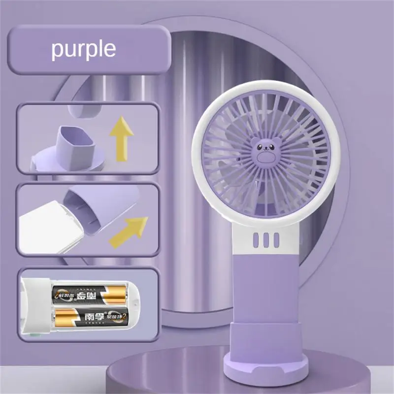 Mobile-Phone-Stand-Fan-Portable-Small-Fan-Built-in-Battery-Hand-held ...