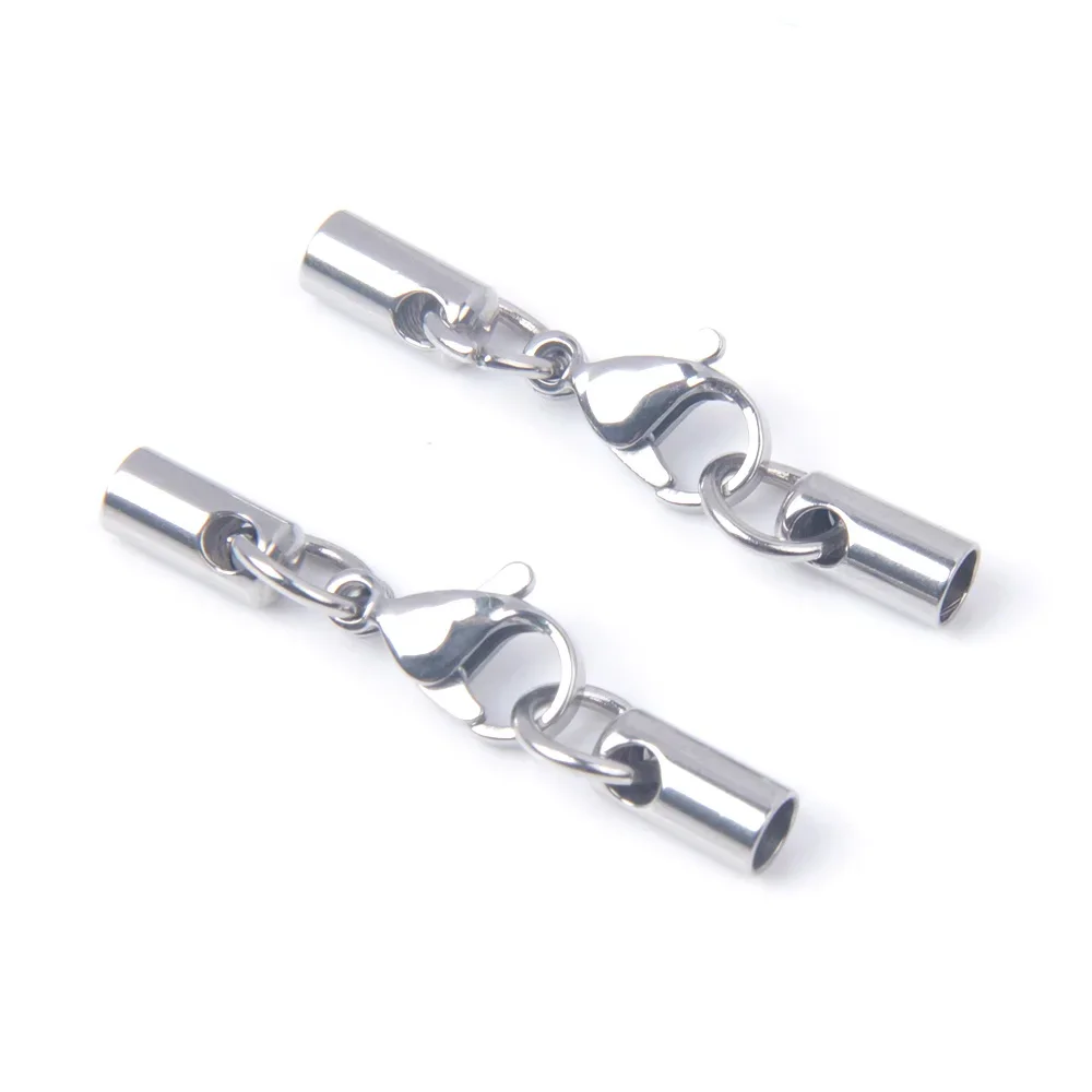 XHN-10pcs-lot-Stainless-Steel-Round-Crimp-Clasps-Cord-End-Beads-End ...
