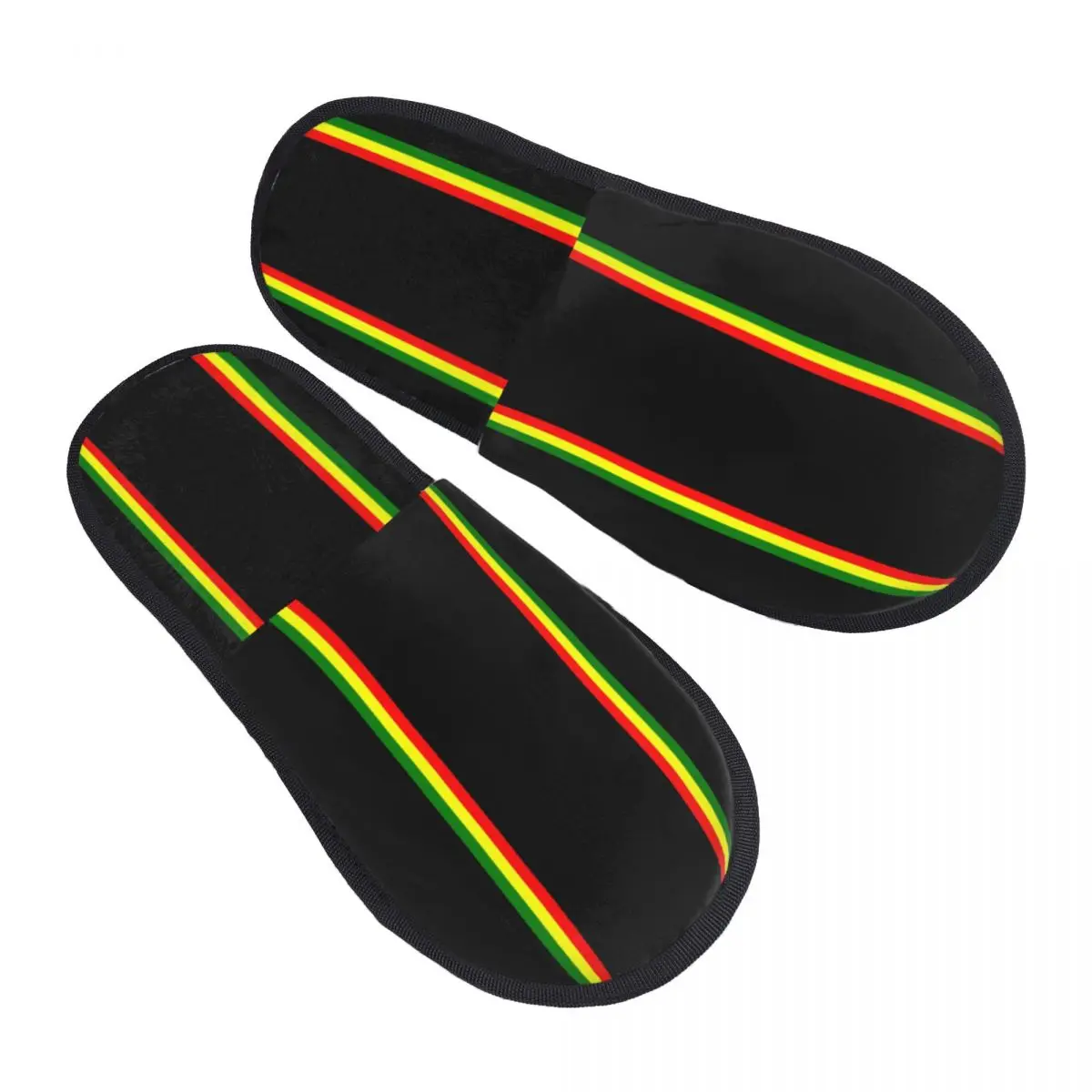 Custom-Rasta-Stripe-Rasta-Color-Memory-Foam-Slippers-Women-Comfy-Warm ...