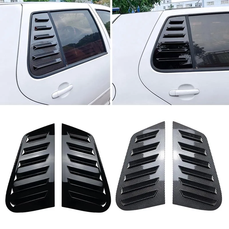 Carbon-Fiber-Car-Rear-Window-Shutter-Cover-Trim-Window-Louver-Side-Vent-Auto-Decoration-For ...