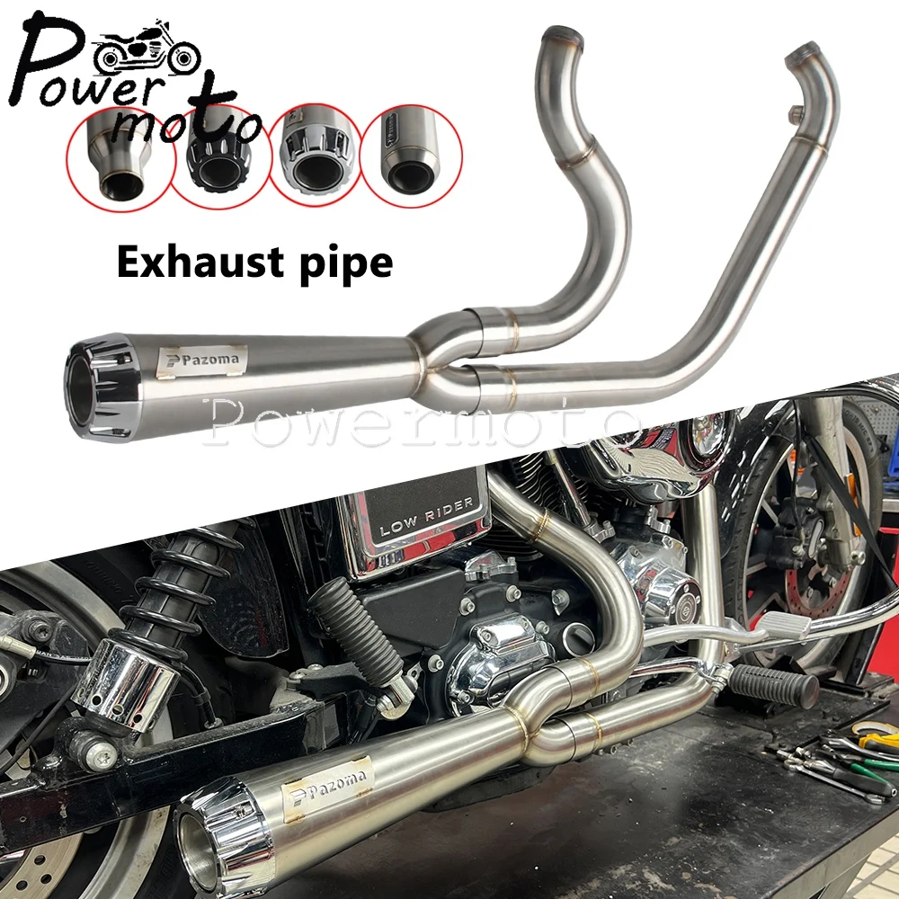 Big Bore Stepped 1 3/4" to 2" head pipe 2-into-1 Exhaust Pipe For ...