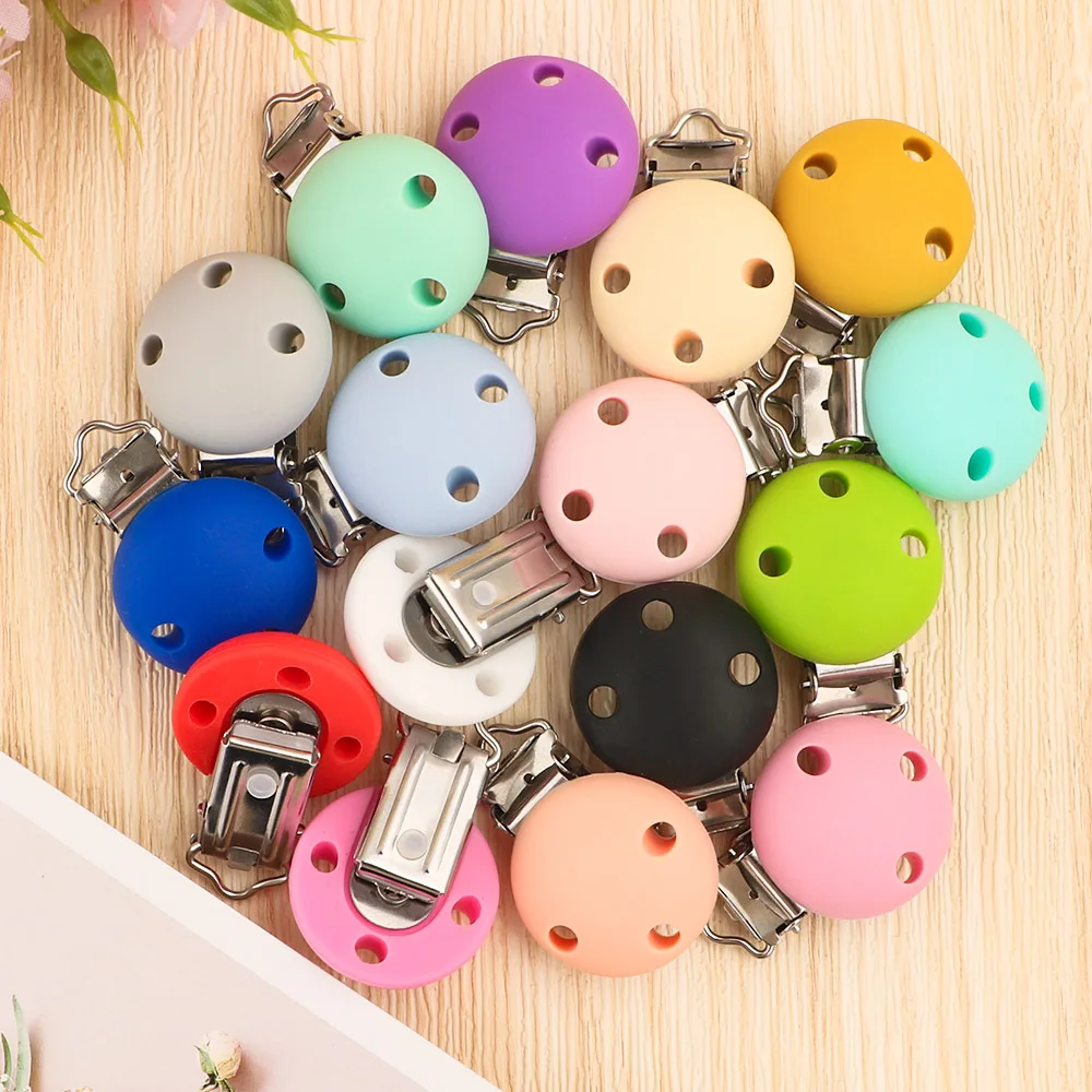 Sunrony-3-5pcs-30mm-35mm-Baby-Silicone-Clips-Round-Shape-DIY-Pacifier ...