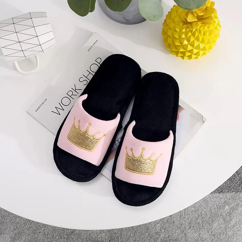 New Women's Cotton Slippers Warm Cotton Slippers Men Women Sandals ...