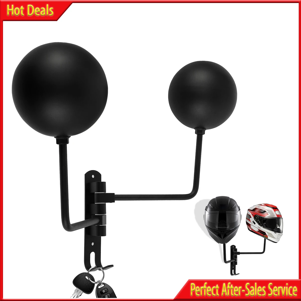 Motorcycle Helmet Rack 180° Rotating Wall Mounted Helmet Rack with ...