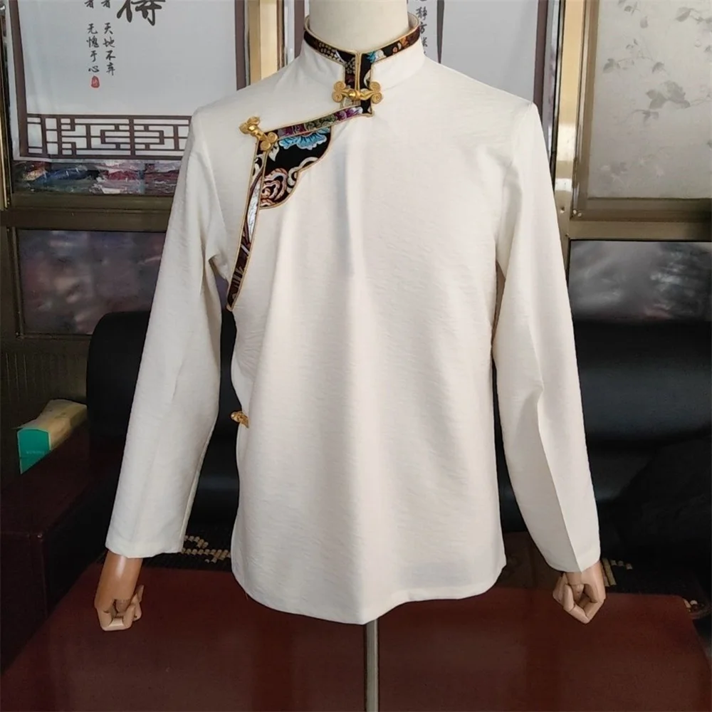 Xueguo Base - men's single-layer short Xizang Tibetan clothing ethnic ...
