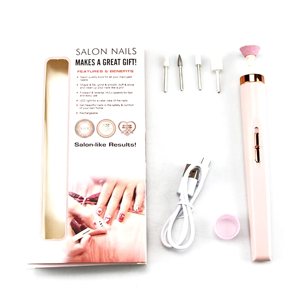 Electric Nail Drill Machine 4 Modes Grinder Portable Salon Travel ...