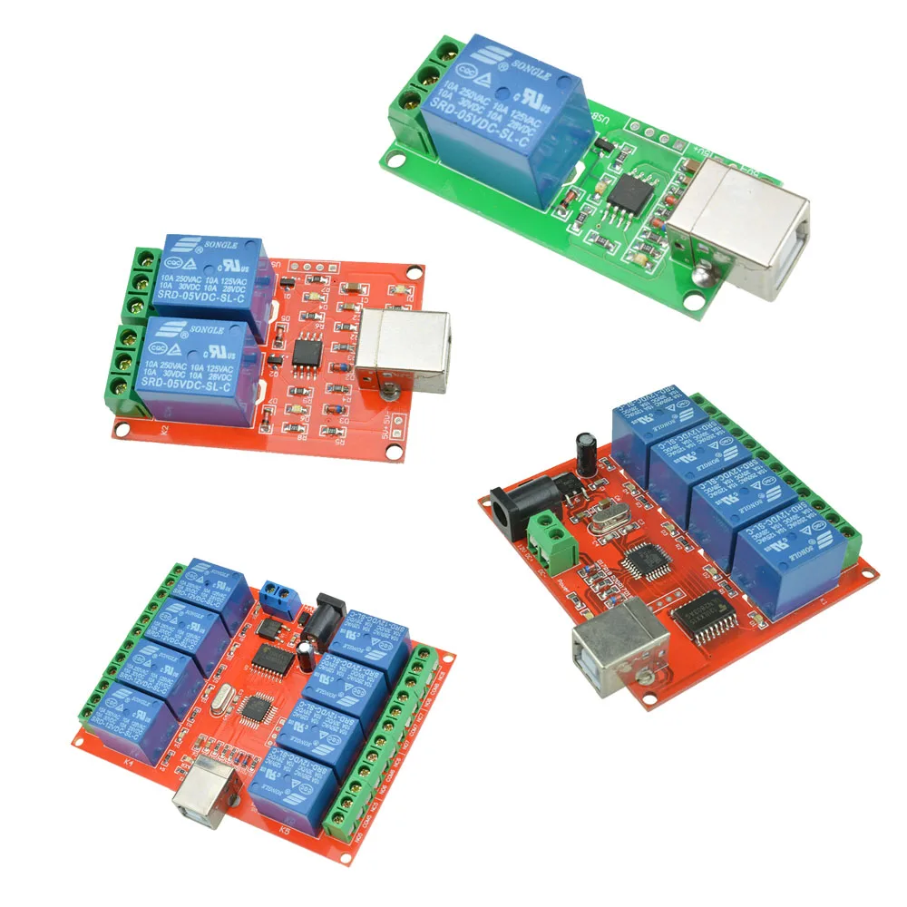 1Ch-2Ch-4Ch-8Ch-USB-Relay-5V-12V-Programmable-Computer-Control-for ...
