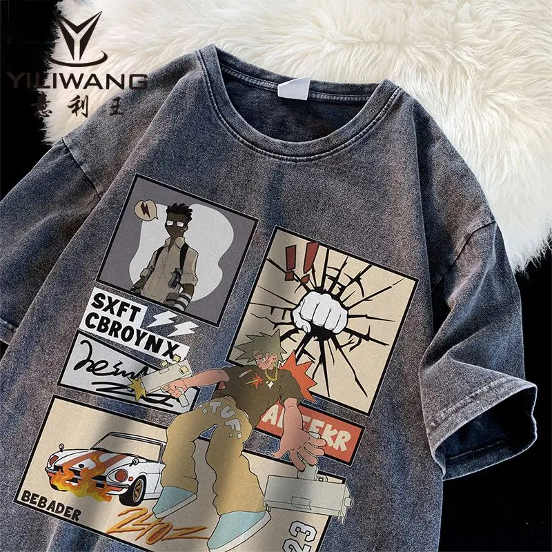 Men-and-Women-Fashion-Casual-Y2K-Graphic-T-shirt-Summer-American-Retro ...