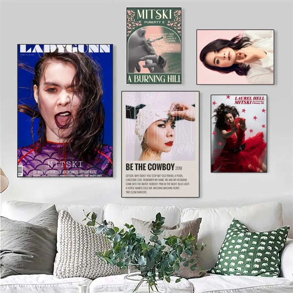 Hip-Hop-Singer-Mitski-Poster-Kraft-Club-Bar-Paper-Vintage-Poster-Wall ...