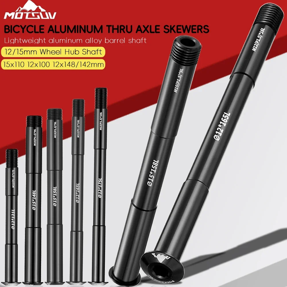 MOTSUV-Bicycle-Aluminum-Thru-Axle-Skewers-12-15mm-Wheel-Hub-Shaft ...