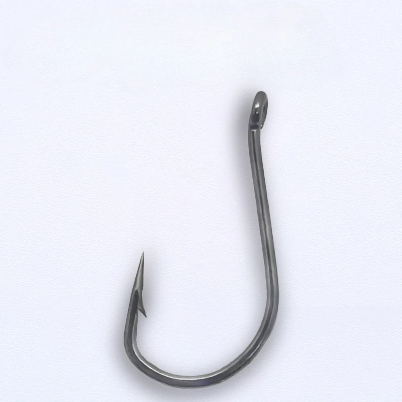 100pcs Eyed Hook Thin Raft Fishing Hooks Stream Barbed Carp Crucian ...