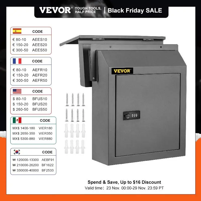 VEVOR-Through-The-Door-Through-the-Wall-Locking-Drop-Box-Parcel-Drop ...