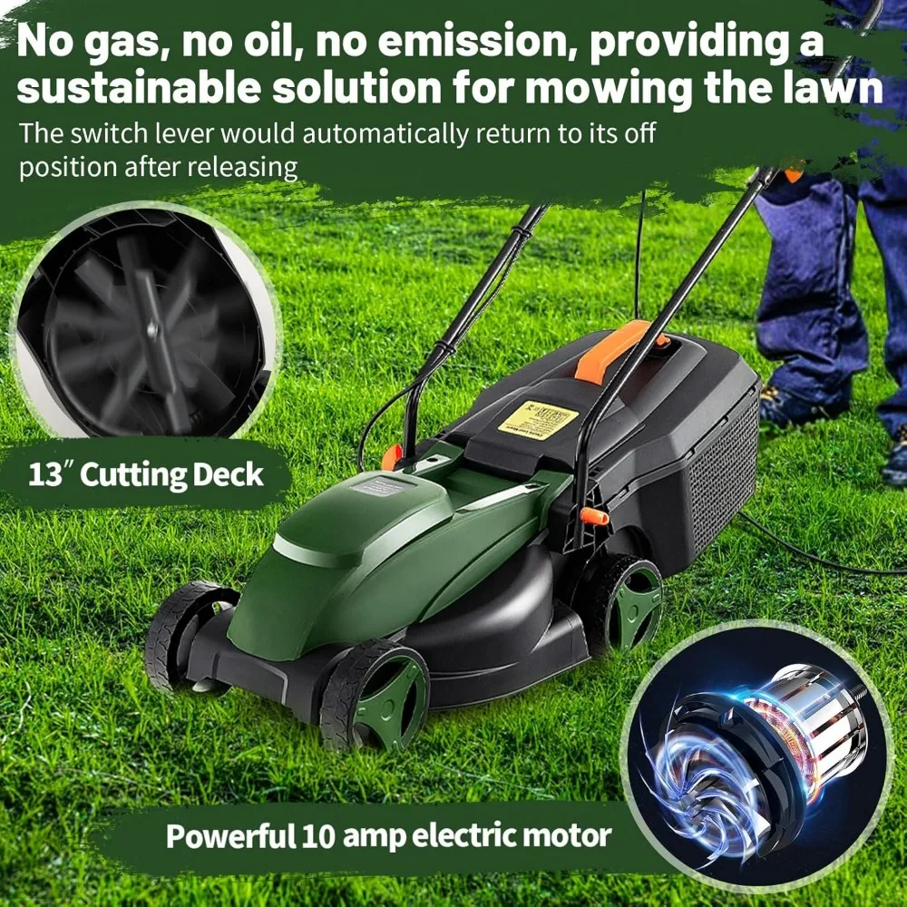 Electric Lawn Mower with Grass Collection – Garden Exploration