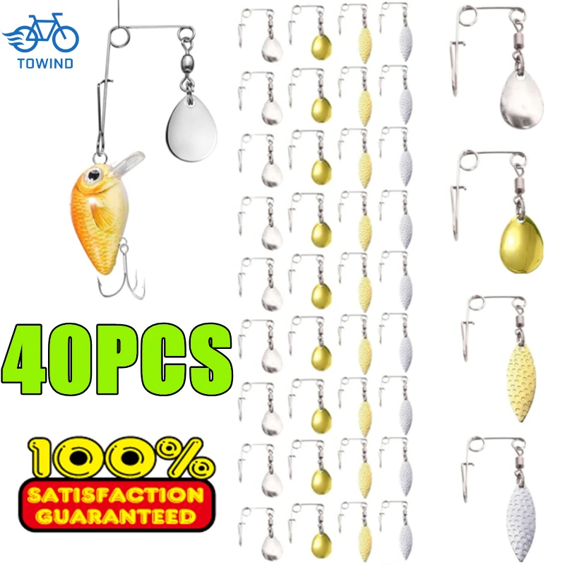 New-40-10PCS-Spinner-Fishing-Lure-Bait-Spoon-Swisher-Buzzbait-Bass-Wire ...