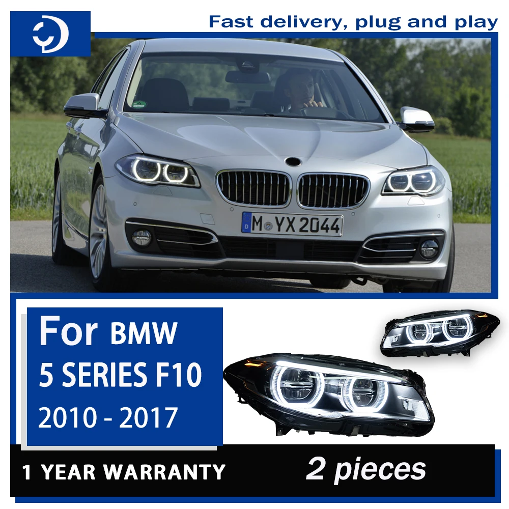 Headlight For BMW 5 Series F10 F18 LED Headlights 2010-2017 Head Lamp ...