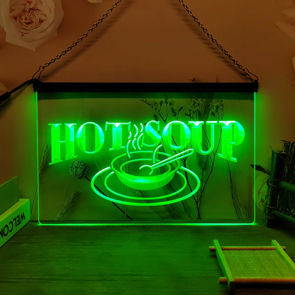 HOT-SOUP-Restaurant-Cafe-LED-Neon-Sign-3D-Carving-Wall-Art-for-Home ...