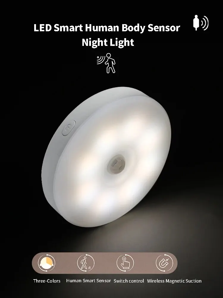 LED-Update-Smart-Human-Body-Sensor-Night-Light-No-Video-Flicker ...