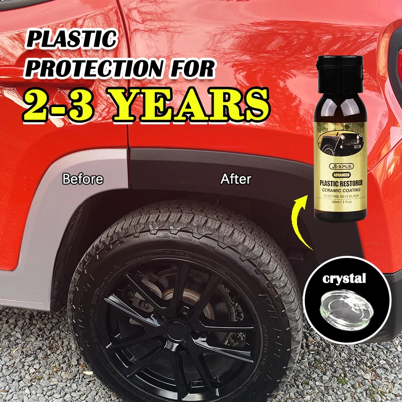 Car Plastic Restorer Ceramic Coating 2-3 Years Long-Lasting Protect Repair Whitening Black Shine ...