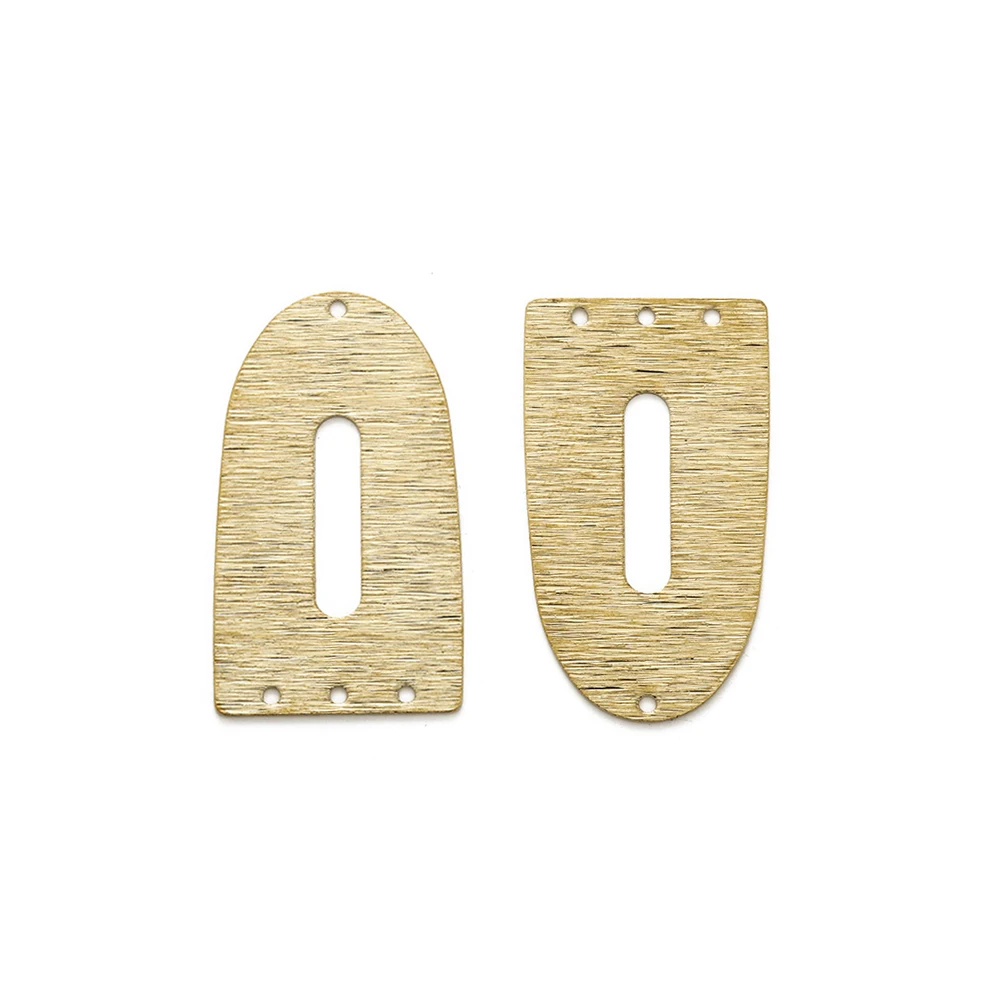 10Pcs-Raw-Brass-Arched-3-Strand-Link-Half-Circle-Round-Pendant ...