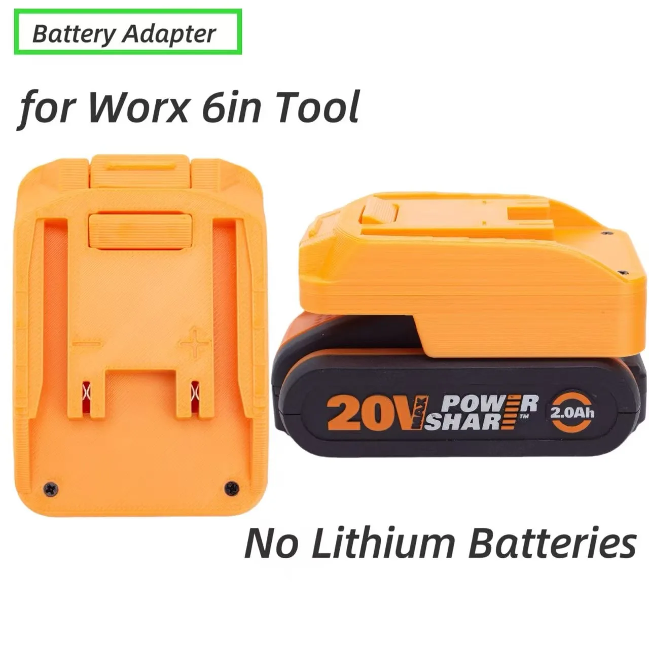 Batteries Converter Adapter For Worx 20v 4pin Lithium Ion To Worx 6PIN ...