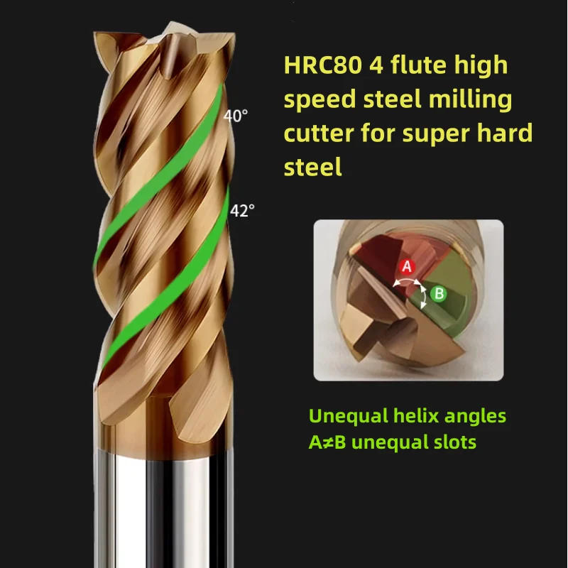 HRC80-High-hard-Milling-Cutter-4-Flute-Super-hard-Quenched-Steel ...