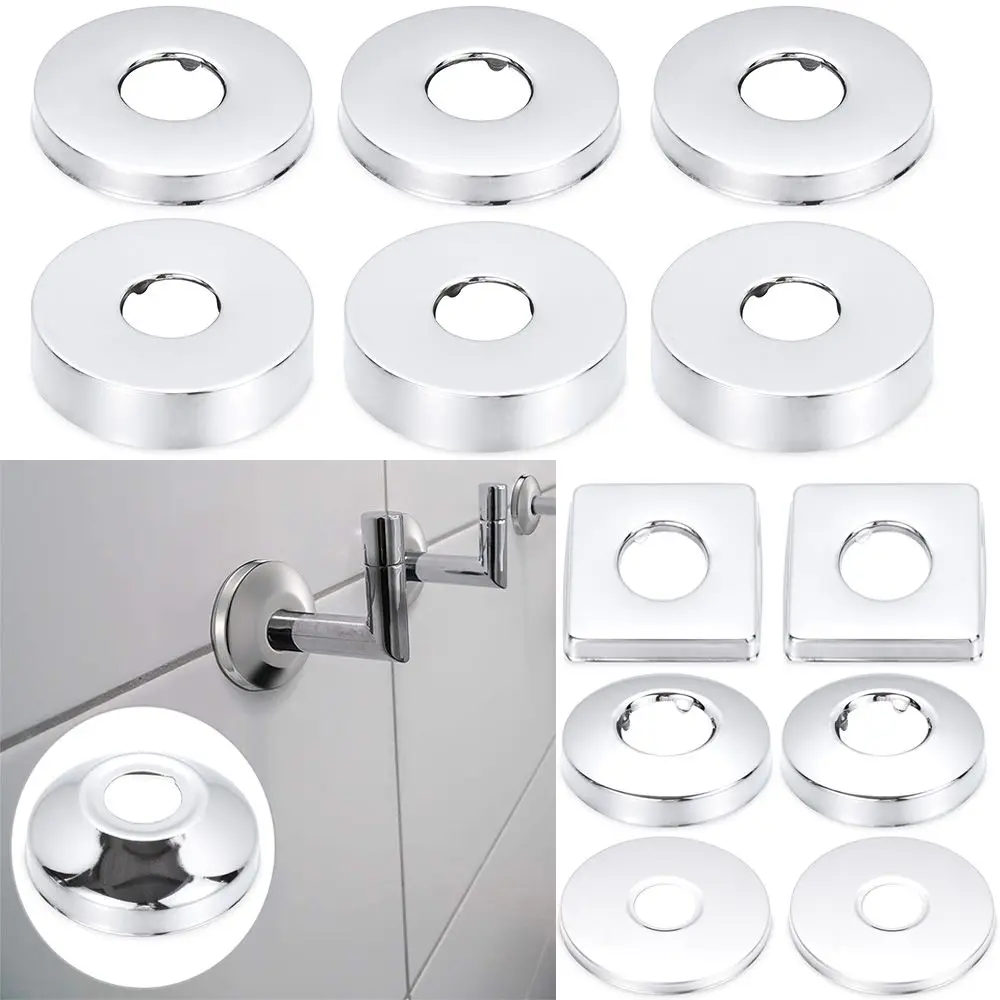 1Pcs-Shower-Faucet-Decorative-Cover-Chrome-Finish-Stainless-Steel-Water ...