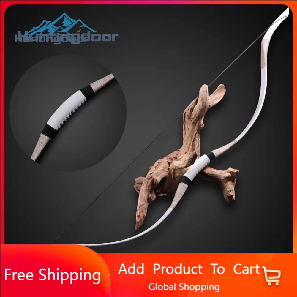 Huntingdoor 30-70lbs Traditional Longbow Mongolian Bow Cow Leather And ...