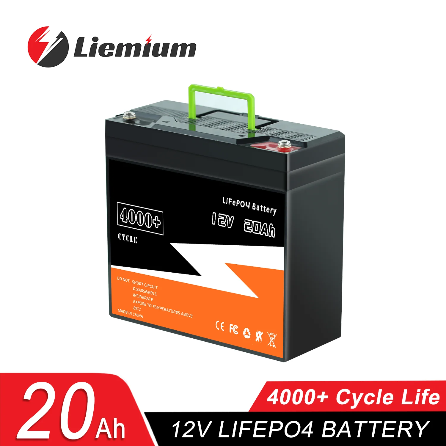 Nowa bateria LiFePO4 12V 12Ah 20A wbudowana fosforan litowo żelazowy ...