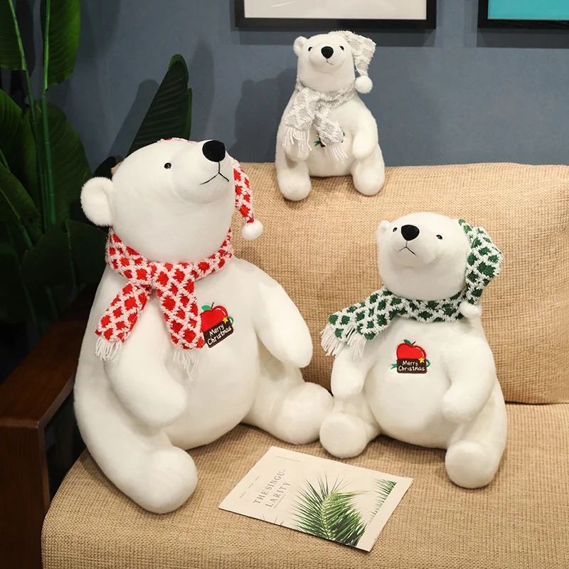 Big-Size-Christmas-Polar-Bear-Plush-Toys-Cartoon-Animals-Creative-Bears ...