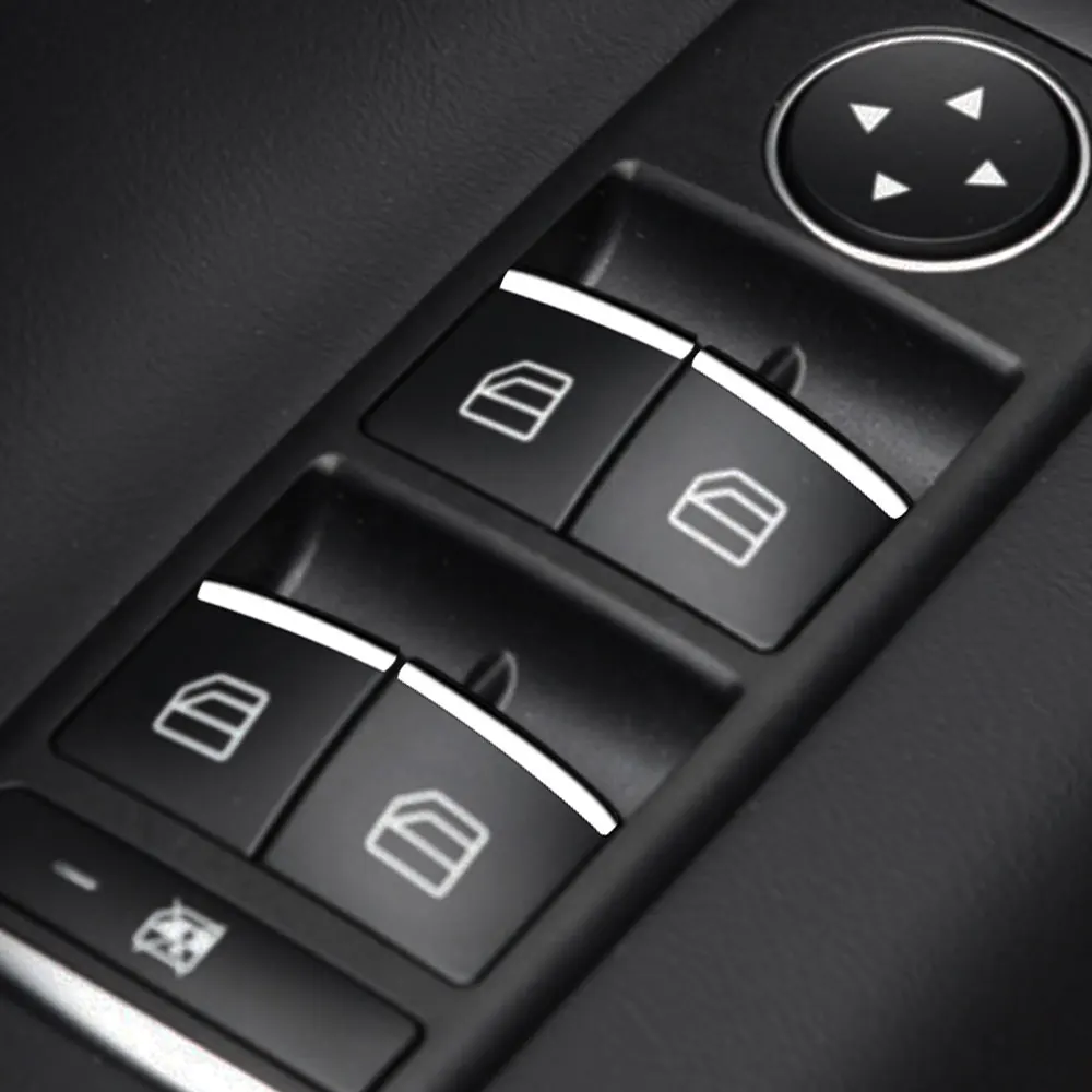For Tesla Model X Model S 7PCS/SET Door Window Lift Button Stickers ABS ...