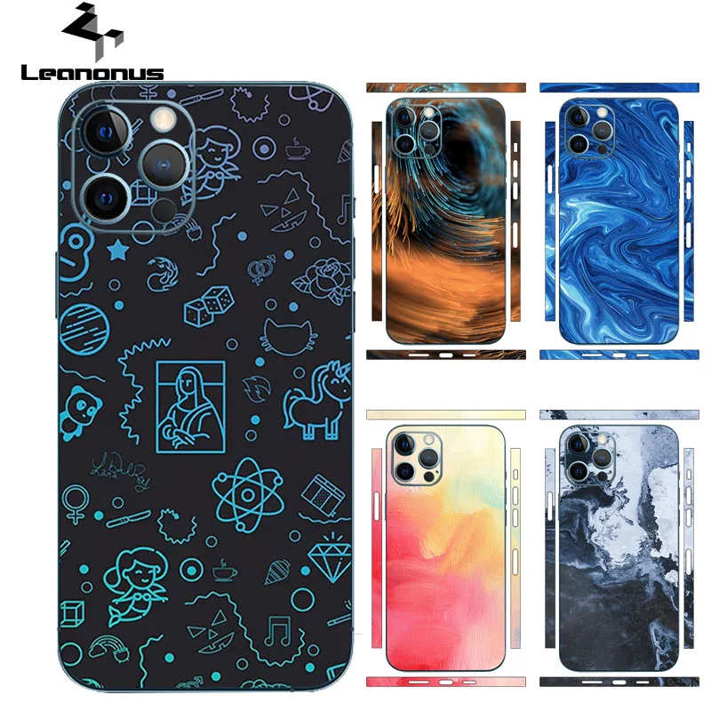 Colorful-Decal-Skin-for-iPhone-14-13-12-15-Pro-Max-Mini-3M-Decals-Back ...