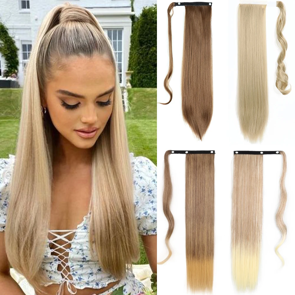 Ponytail Hairpieces Straight | Synthetic Hair Pony Tail - Synthetic ...