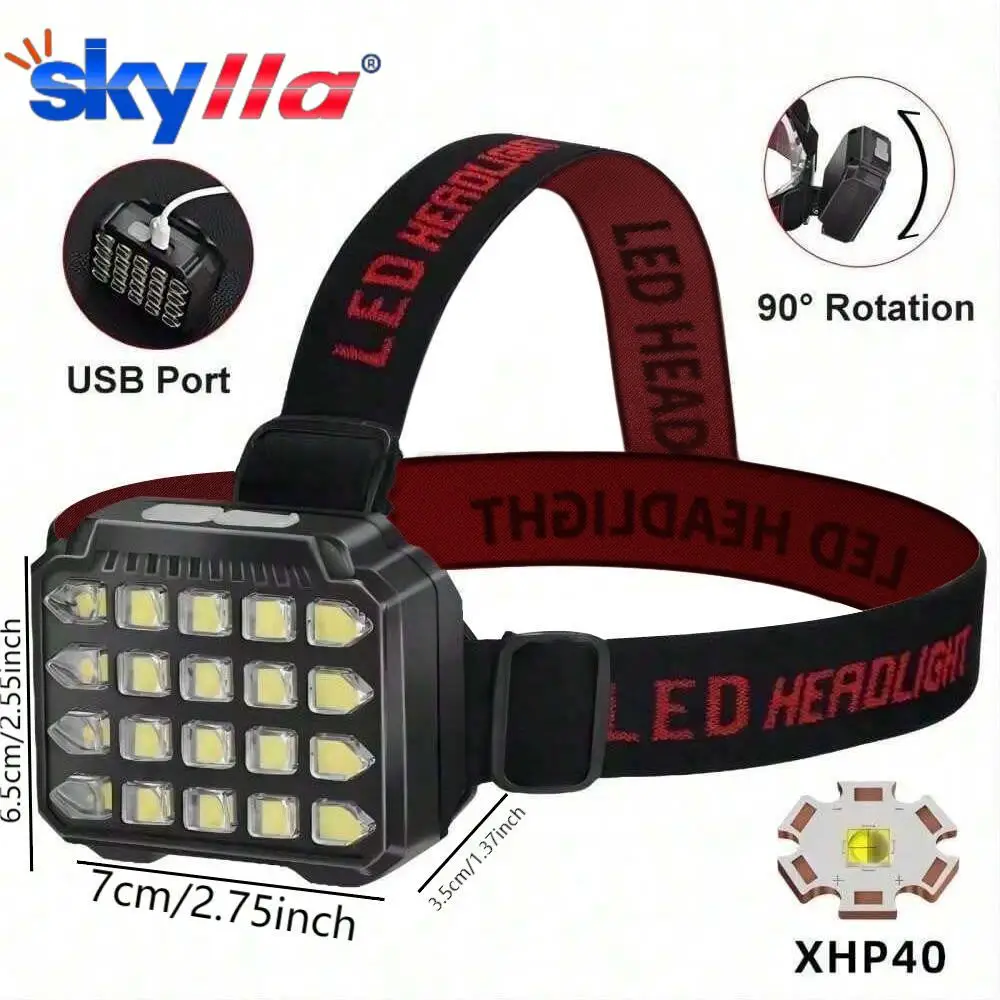 High-Power-Rechargeable-Headlamp-Powerful-Head-Flashlight-for-Fishing ...