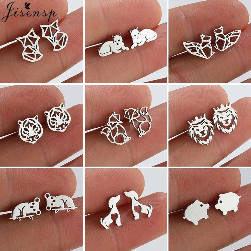 Lovely-Animal-Stainless-Steel-Earrings-for-Women-Children-Jewelry ...