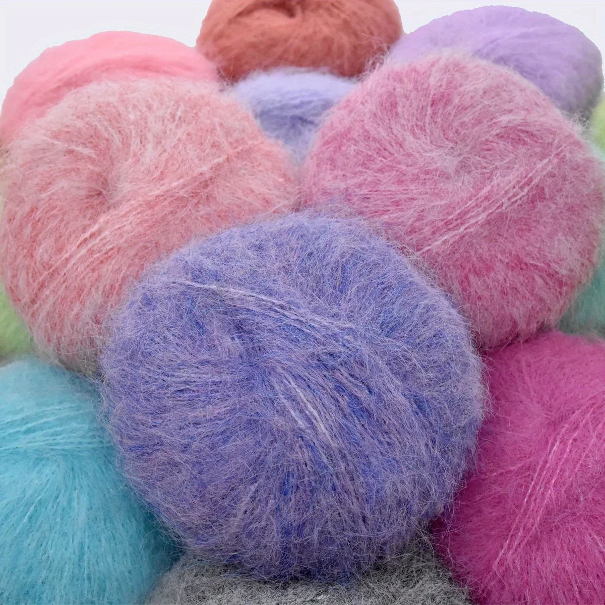 6pcs Soft & Warm Angora Rabbit Hair Blend Yarn - Ideal for DIY ...