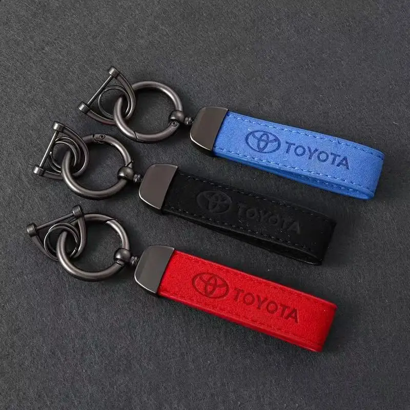 Car-Keychain-Key-Chain-Rings-Metal-Leather-For-Toyota-Corolla-Crown ...