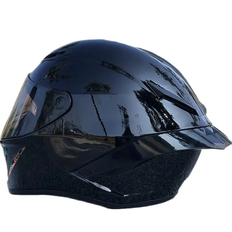 Riding Gpr Spoiler Original Bright Black Helmet DOT Approved Motorcycle ...