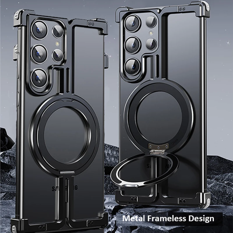 Powerful-Magnetic-Metal-Shockproof-Frameless-Bumper-Stand-case-For ...