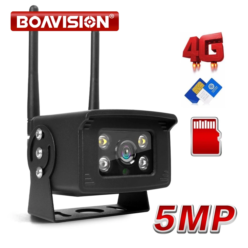 4G SIM Card Mini Camera 1080P 5MP CCTV Security Camera Wireless Night ...