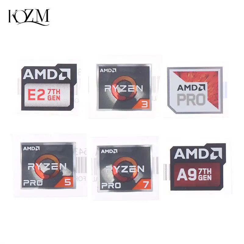 5pcs Amd Processor Series Label Sticker A9 Pro E2 Ryzen 3 5 7 Logo Diy ...